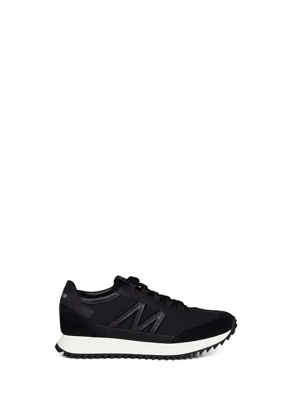 Moncler Black Suede And Nubuck Pacey2 Sneakers - Multicolor