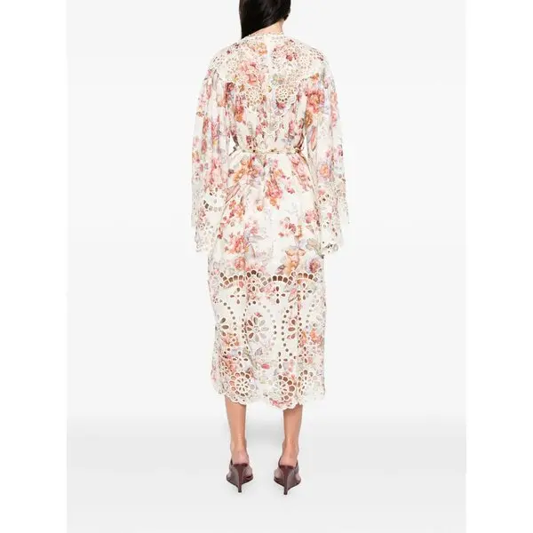 Zimmermann Floral Linen Midi Dress