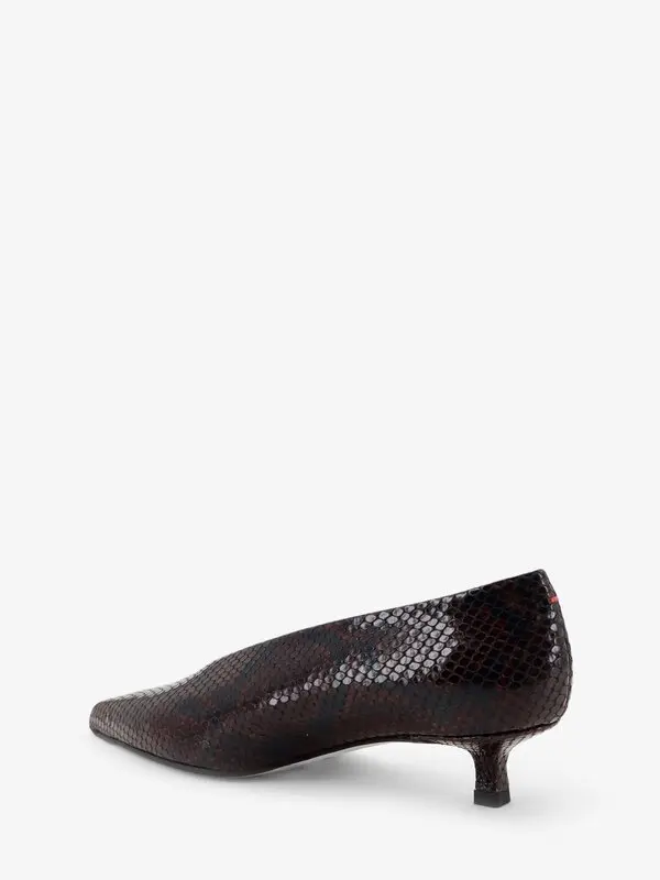 AeydĒ Leather Décolleté With Python Motif - Multicolor