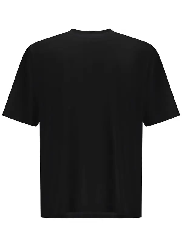 Herno Stretch-cotton Jersey T-shirt With Scuba Details - Black