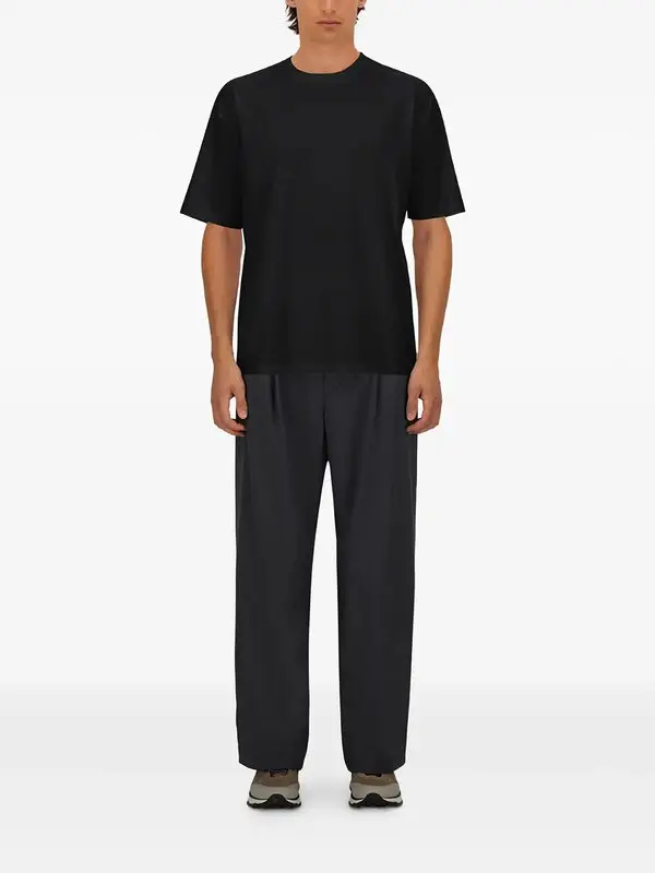 Herno Stretch-cotton Jersey T-shirt With Scuba Details - Black