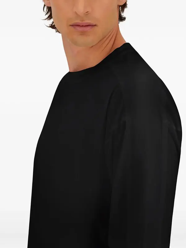 Herno Stretch-cotton Jersey T-shirt With Scuba Details - Black