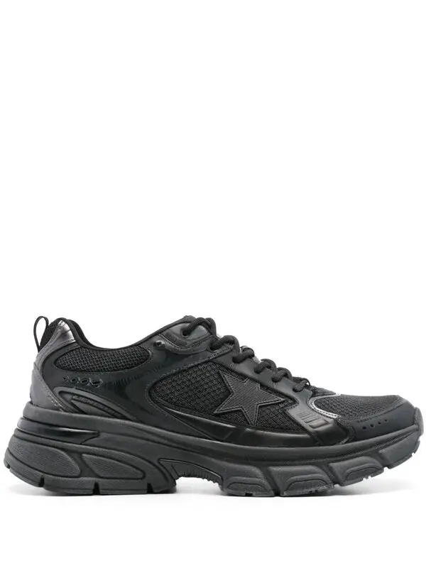 GOLDEN GOOSE Leather And Mesh Lightstar Sneakers