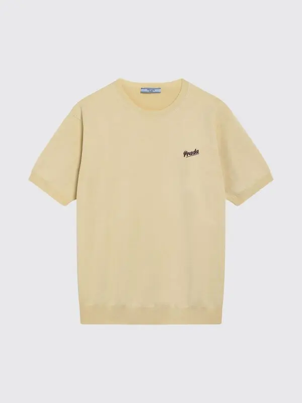 Prada Crew-neck Pullover In Silk And Cotton Blend