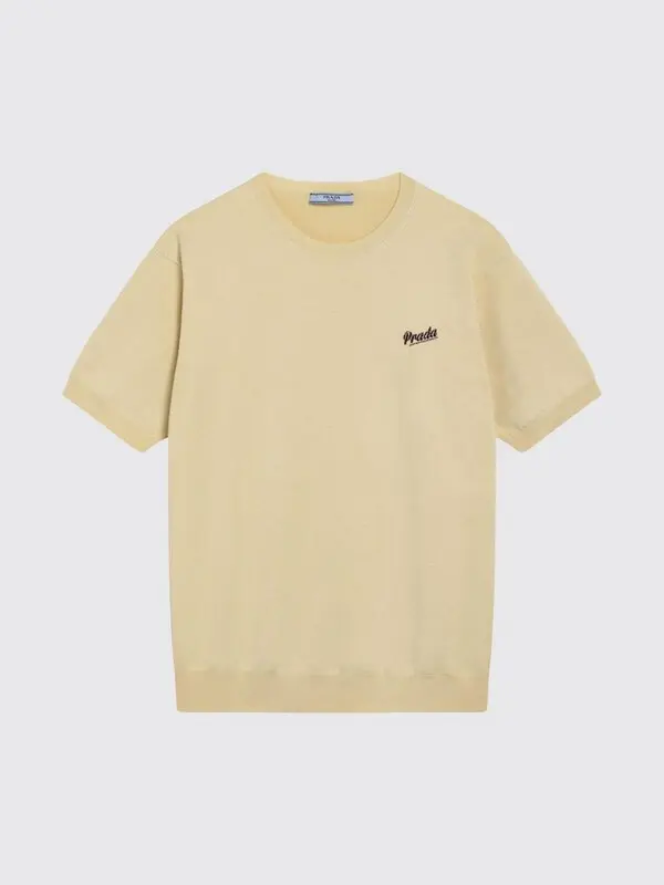 Prada Crew-neck Pullover In Silk And Cotton Blend - Multicolor