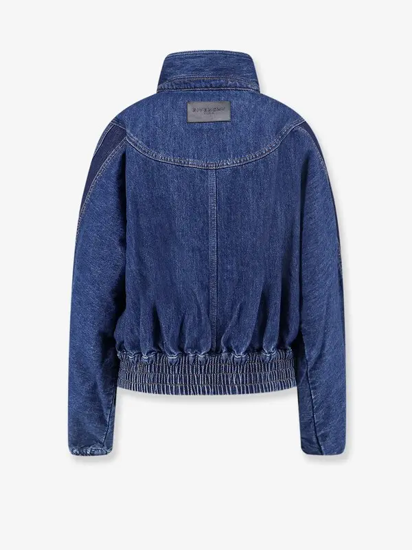 Givenchy Denim Jacket With Embroidered Lettering Logo