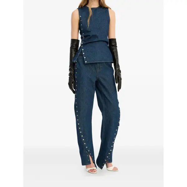 ROTATE BY BIRGER CHRISTENSEN Denim Wide-leg Jeans - Blue