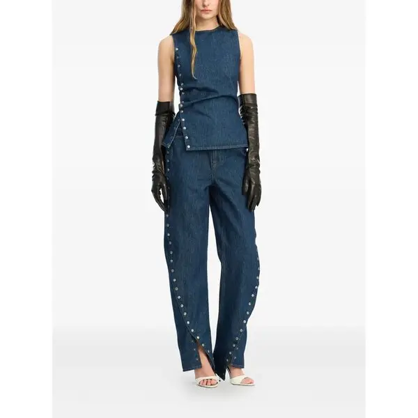 ROTATE BY BIRGER CHRISTENSEN Denim Wide-leg Jeans - Blue