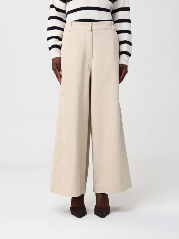 Max Mara Wide Leg Trousers - Cream