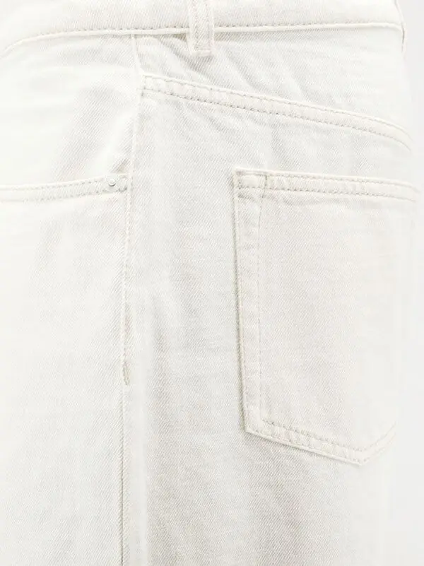 AMI Paris White Denim Trousers