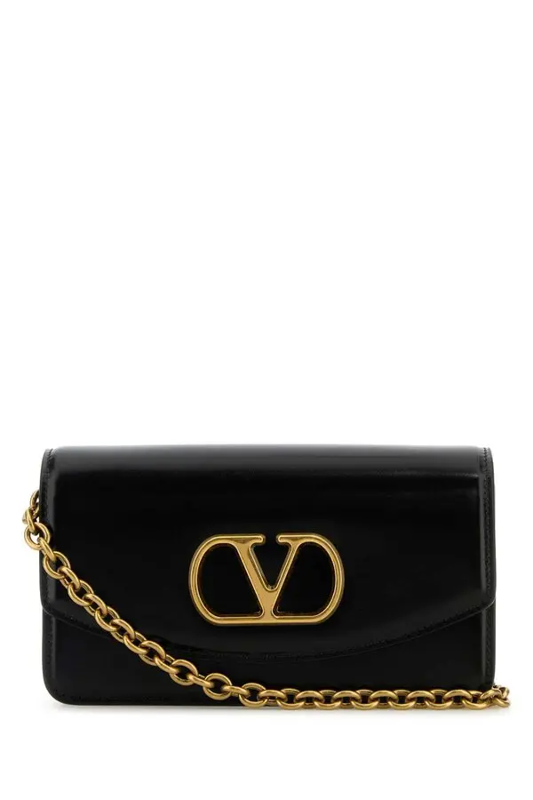 Valentino Garavani Leather Shoulder Bag - Black