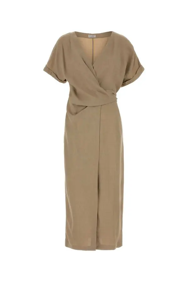 Brunello Cucinelli Cappuccino Jersey Dress