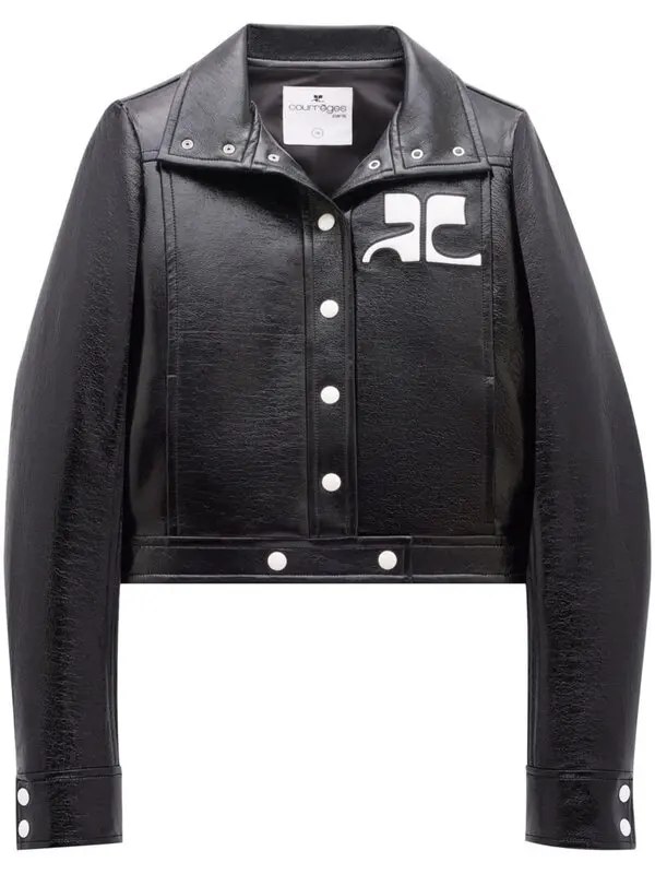 COURREGES Iconic Vinyl Jacket - Black