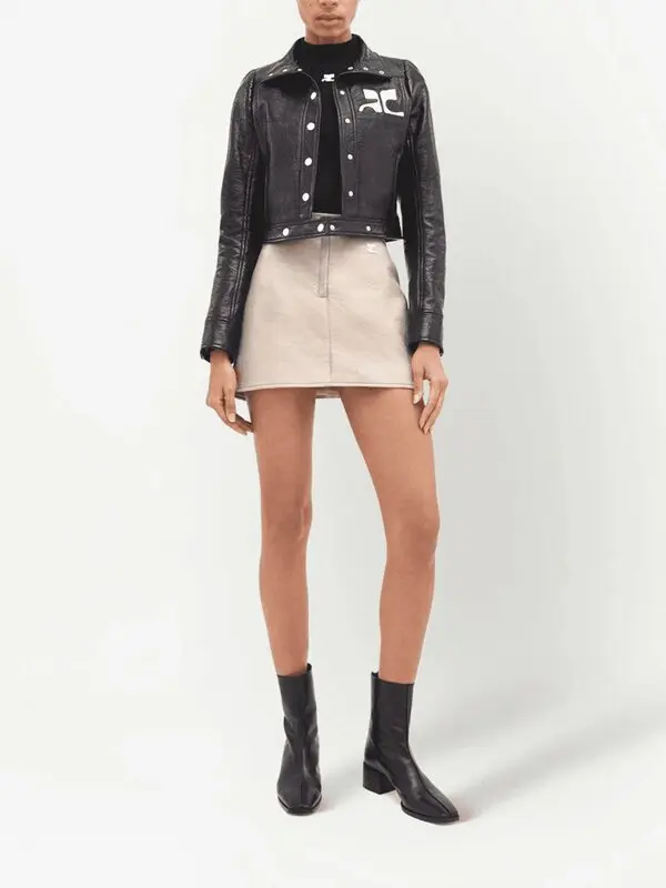 COURREGES Iconic Vinyl Jacket - Black