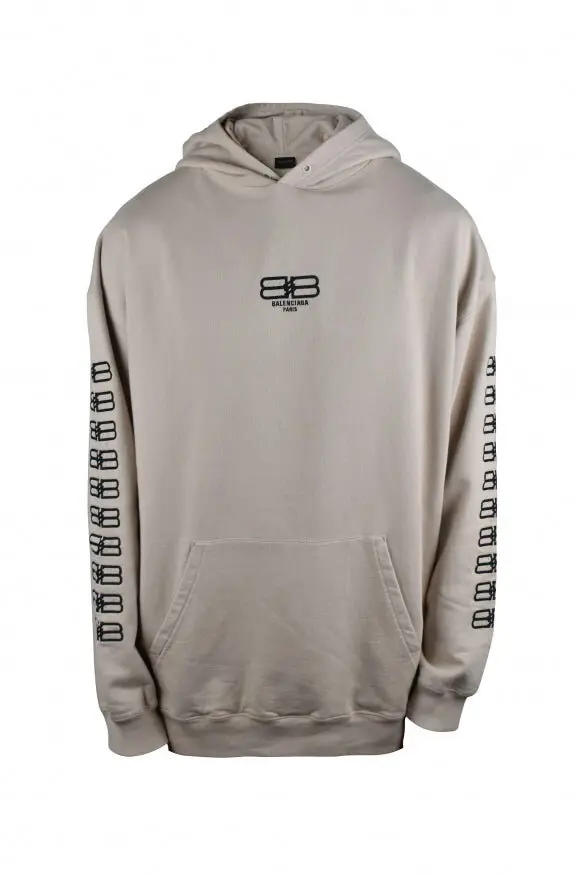 Balenciaga Oversized Logo Sweatshirt - Cream
