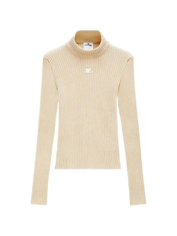 COURREGES Ribbed Knit Sweater – Re-edition - Brown