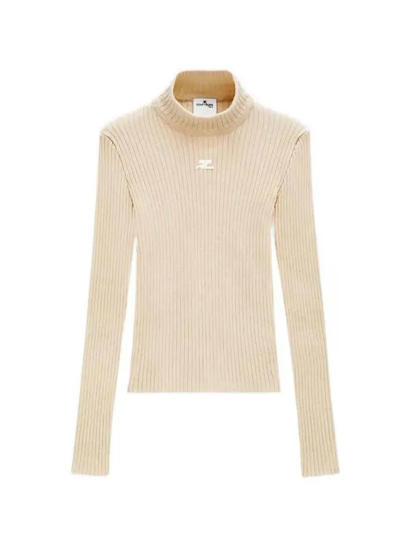 COURREGES Ribbed Knit Sweater – Re-edition - Brown