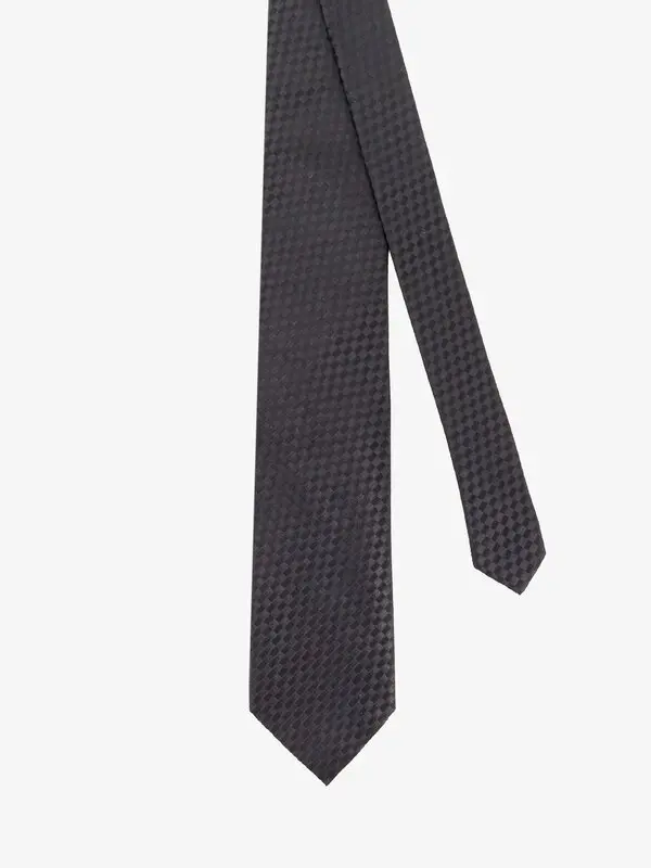 TOM FORD Silk Tie With Geometric Pattern
