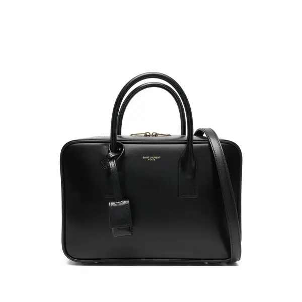 Saint Laurent Leather Tote - Black