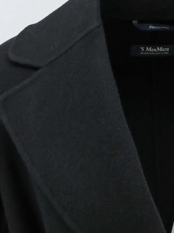 Max Mara Poldo Virgin Wool Coat - Black