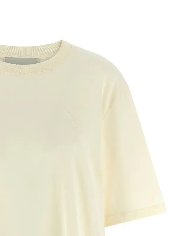 AMI Paris De Coeur' T-shirt - Cream