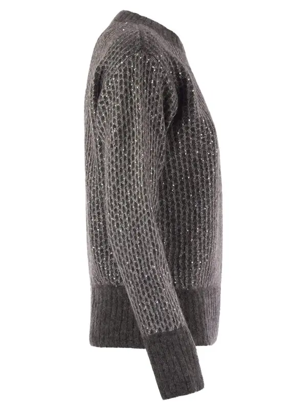 Herno Alpaca And Wool Crewneck Sweater - Gray