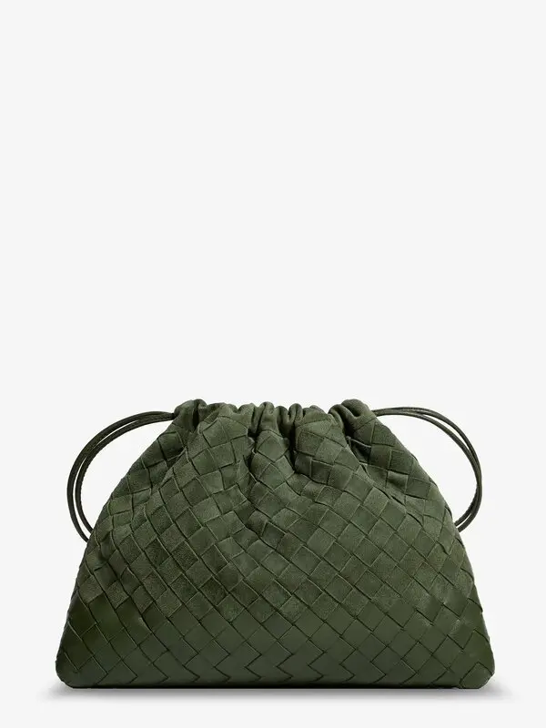Bottega Veneta Suede Dustbag With Intrecciato Motif - Multicolor