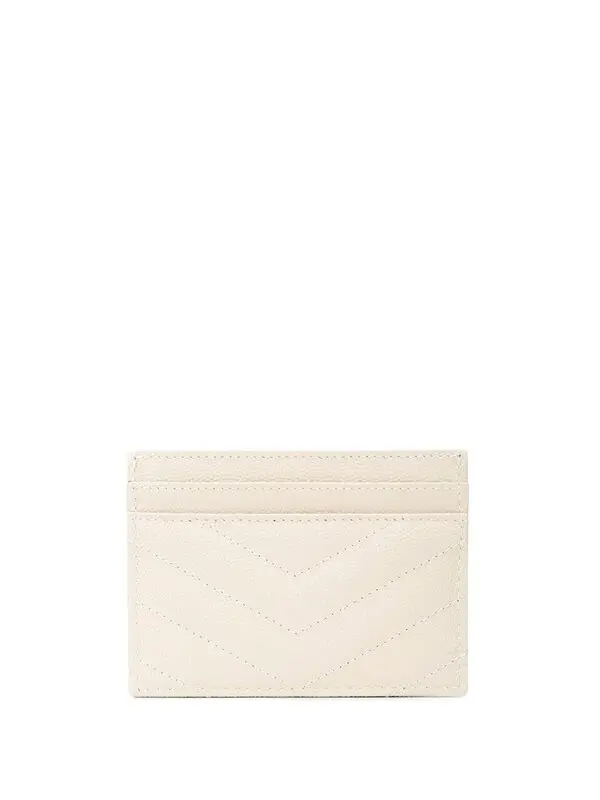 Saint Laurent Cassandre Matelassé Card Case In Grain De Poudre Leather - Multicolor