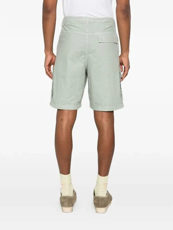 Stone Island Nylon Panama Loose Fit Cargo Bermudas - Green