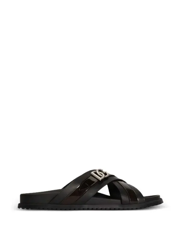 Dolce & Gabbana Animal-print Sandals - Black