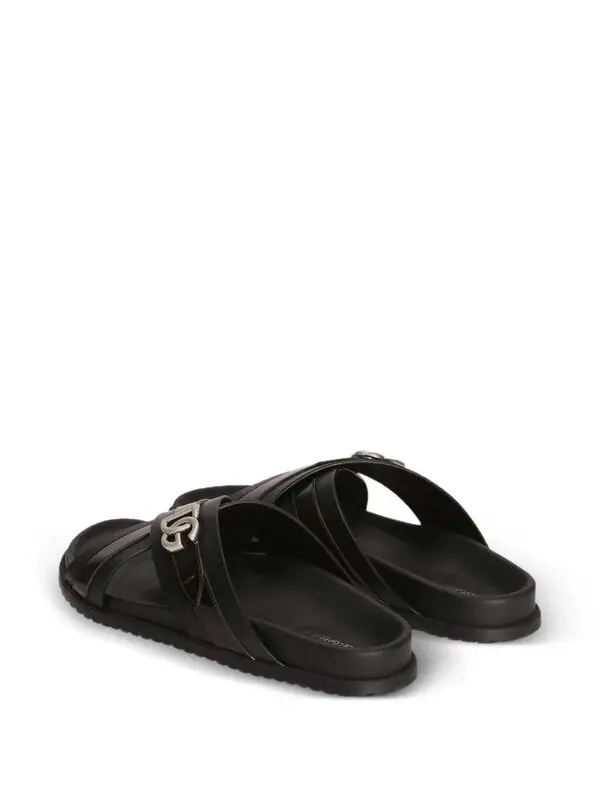 Dolce & Gabbana Animal-print Sandals - Black