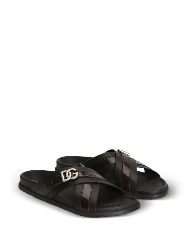 Dolce & Gabbana Animal-print Sandals - Black