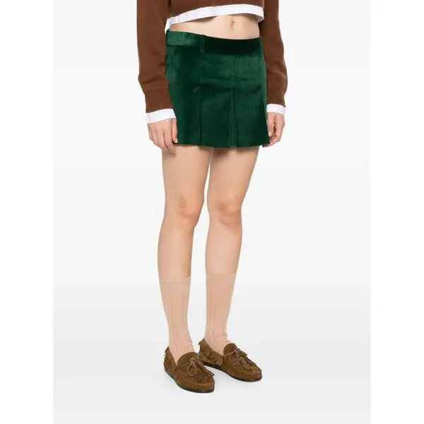 Miu Miu Corduroy Pleated Skirt