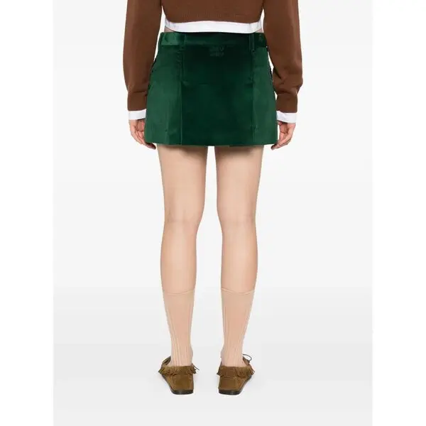 Miu Miu Corduroy Pleated Skirt