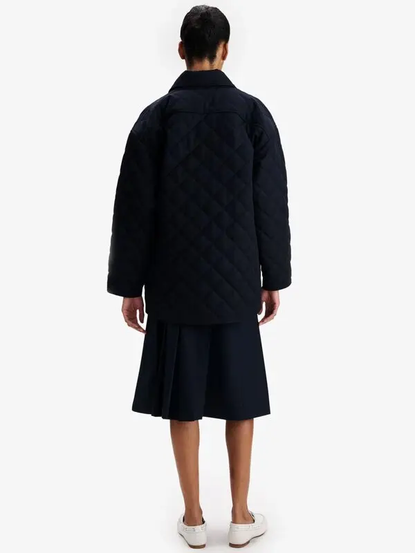 A.p.c. Georges Quilted Wool Jacket - Blue
