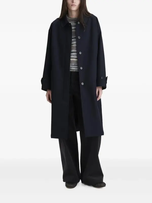 A.p.c. Water-repellent Wool Mac - Blue