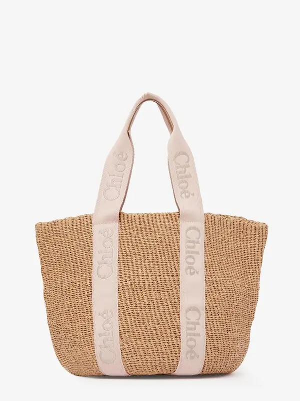 Chloé Woody Raffia Shoulder Bag - Multicolor