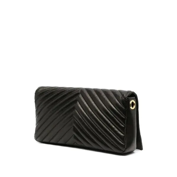 Saint Laurent Quilted Lambskin Shoulder Bag - Black