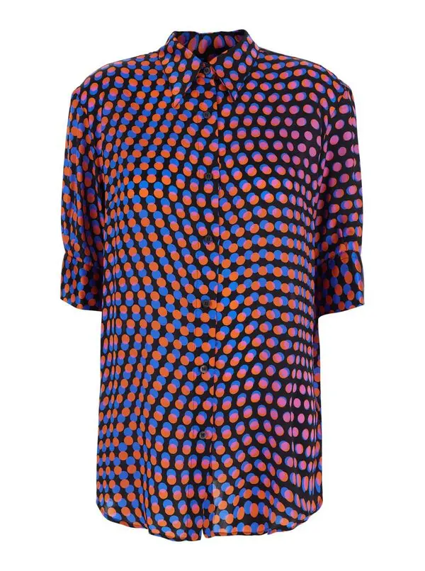 Dries Van Noten Celindo Black Shirt With Long Sleeves And Regular Collar In Cotton For - Multicolor