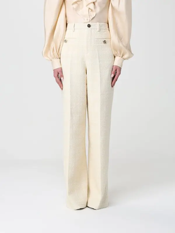 Gucci Cotton Tweed Trousers - Cream