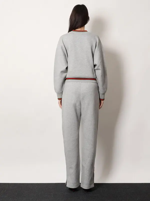 Gucci Cotton Blend Trouser With Web Detail