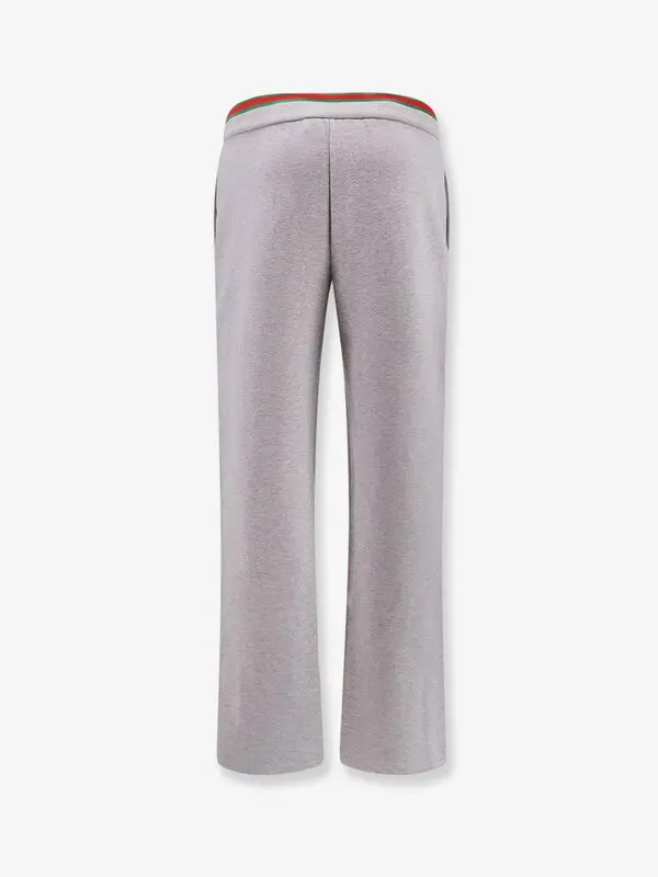 Gucci Cotton Blend Trouser With Web Detail