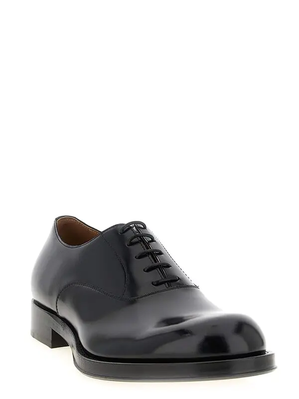 Dries Van Noten Leather Derby Shoes - Black