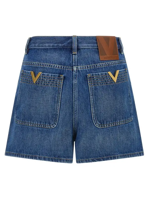 Valentino Garavani Vgold Shorts - Blue