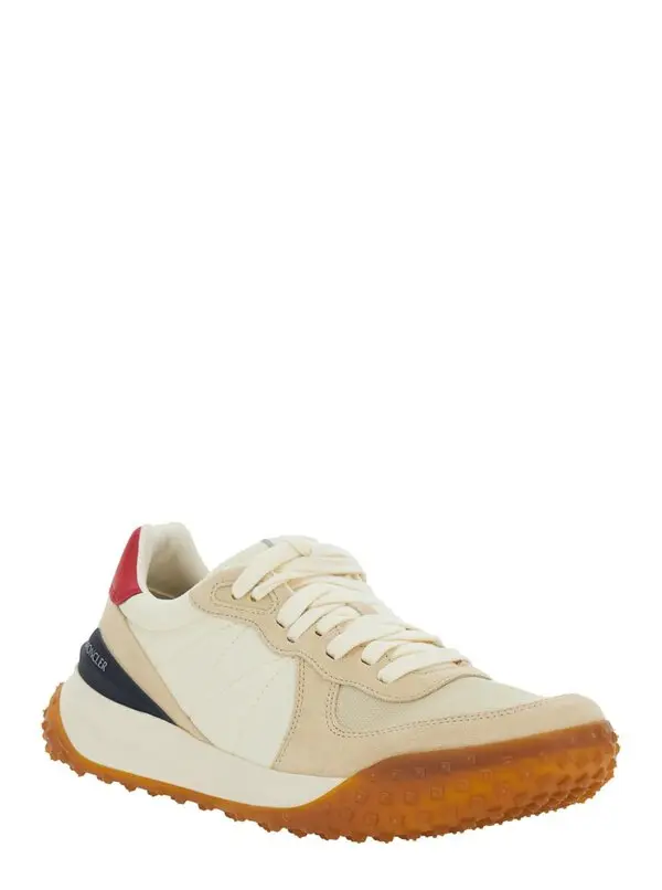 Moncler Panelled Leather And Tech Fabric Low Top Sneakers - Multicolor