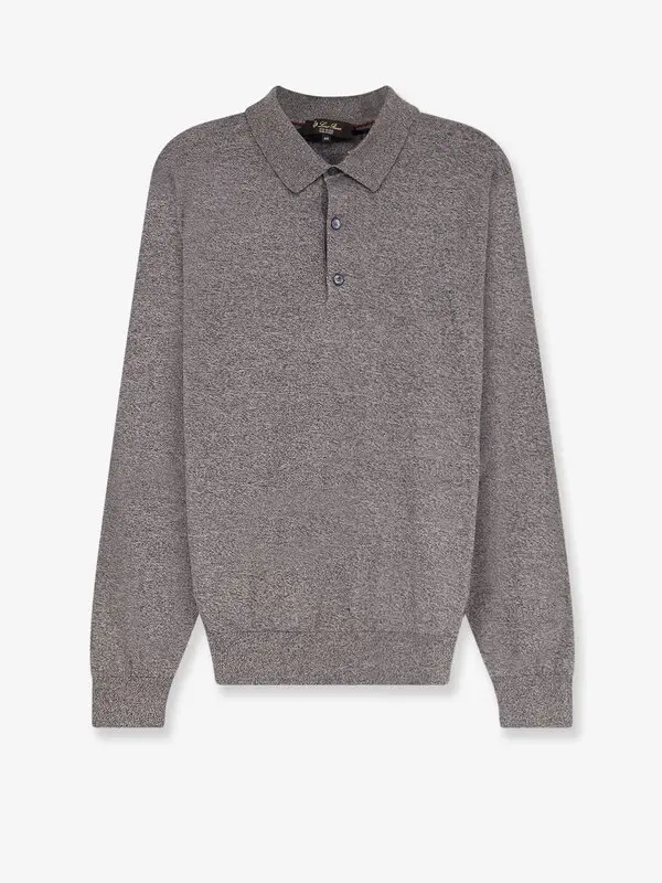 Loro Piana Ice Wish Melange Cotton Polo Shirt - Multicolor