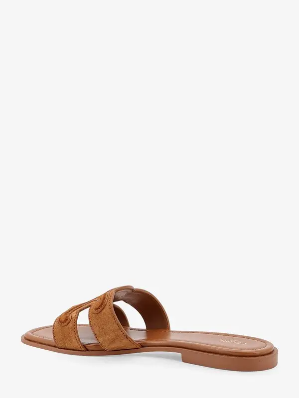 Celine Marina Suede Sandals With Triomphe Logo