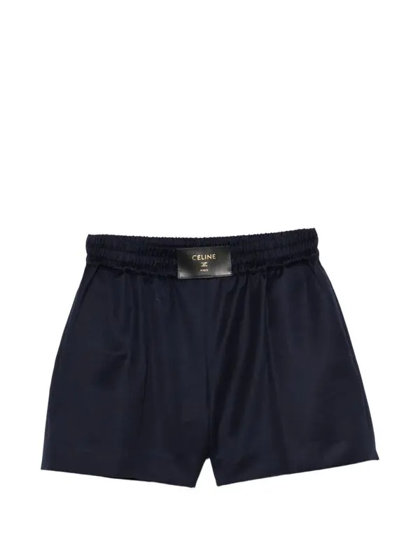 Celine Logo Wool Shorts