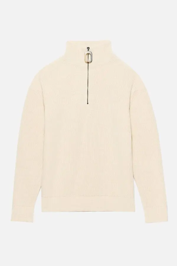JW Anderson Wool And Cotton Blend Half-zip Jumper - Multicolor