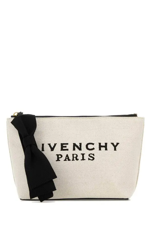 Givenchy Ivory Canvas Pouch